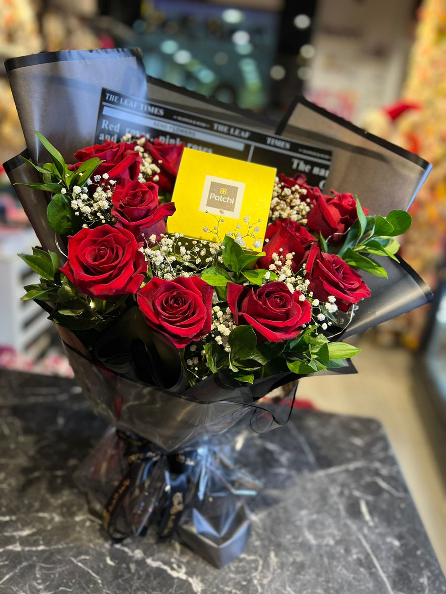 Patchi with Red Rose's – Bae3at Elward flower shop